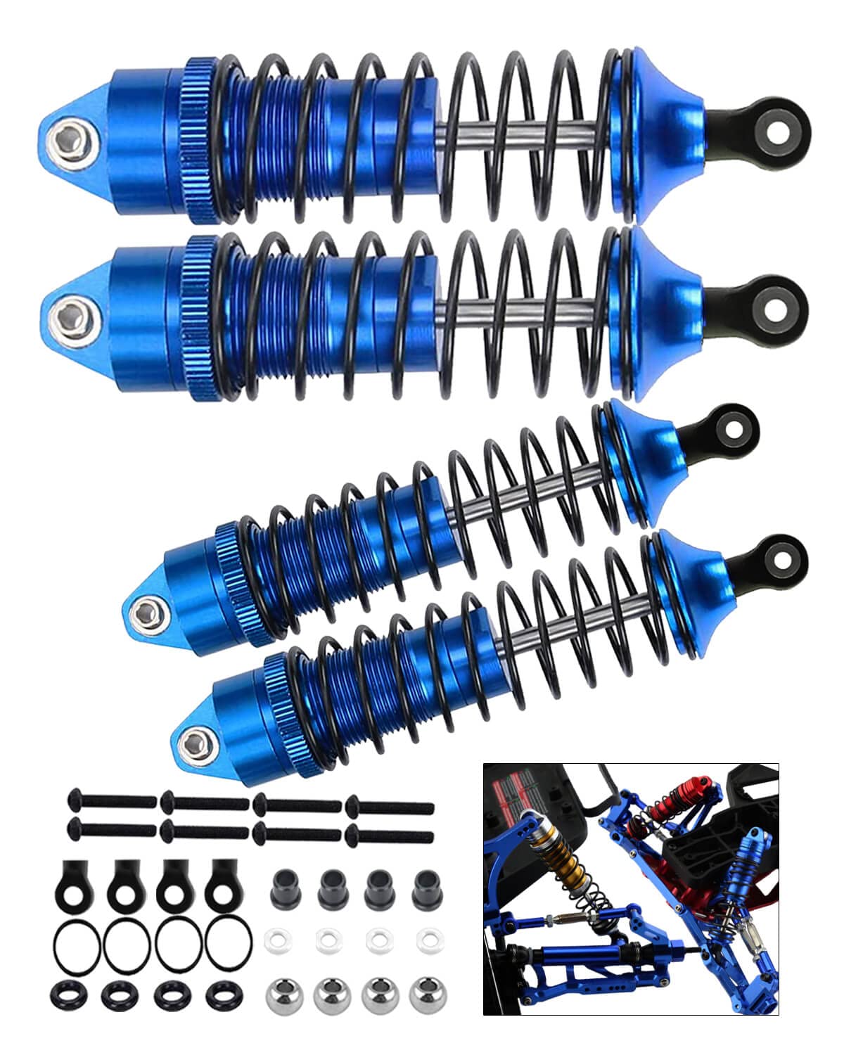 Amazon.com: Rcarmumb RC Shock Absorber Upgrades for 1/10 Slash Stampede ...