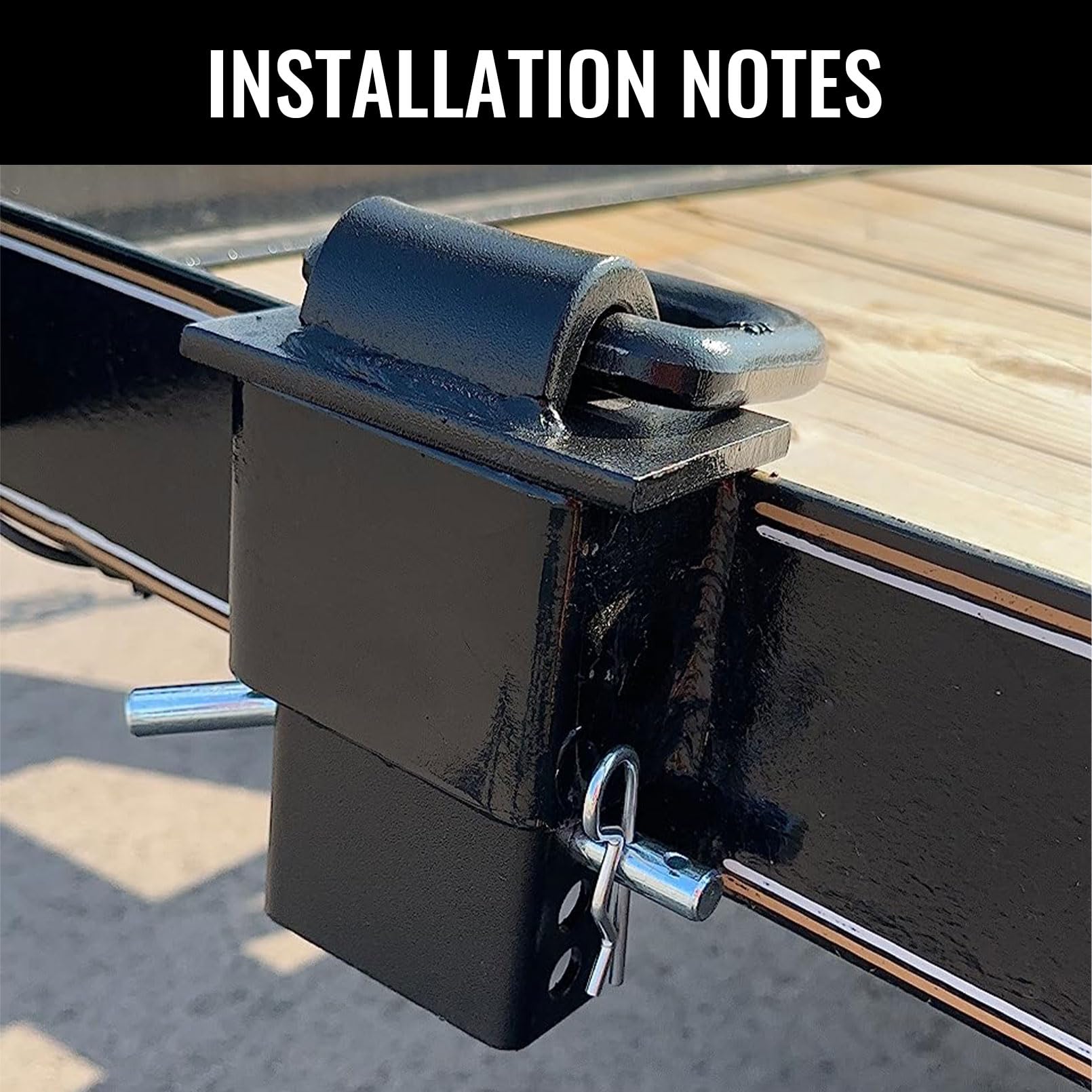 Snapklik.com : Stake Pocket D Ring For Trailer 1/2" Hitch Pin 4 Holes ...