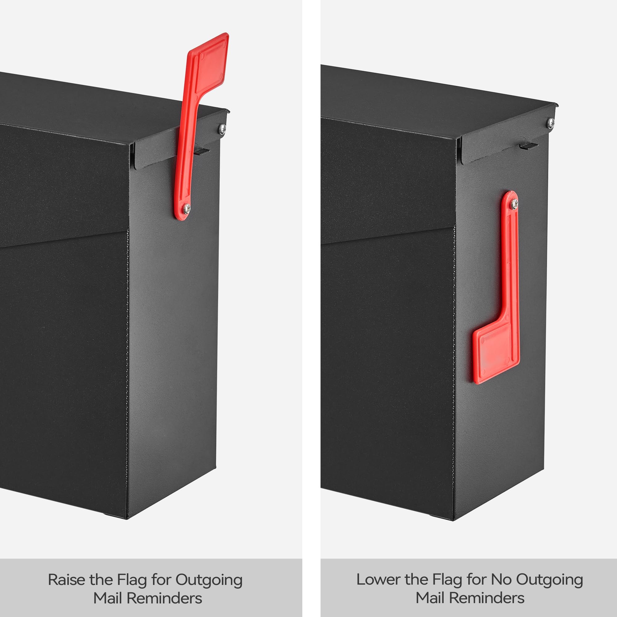 Nunsino Mailbox Wall Mounted for House,Hanging Metal Mailbox for ...