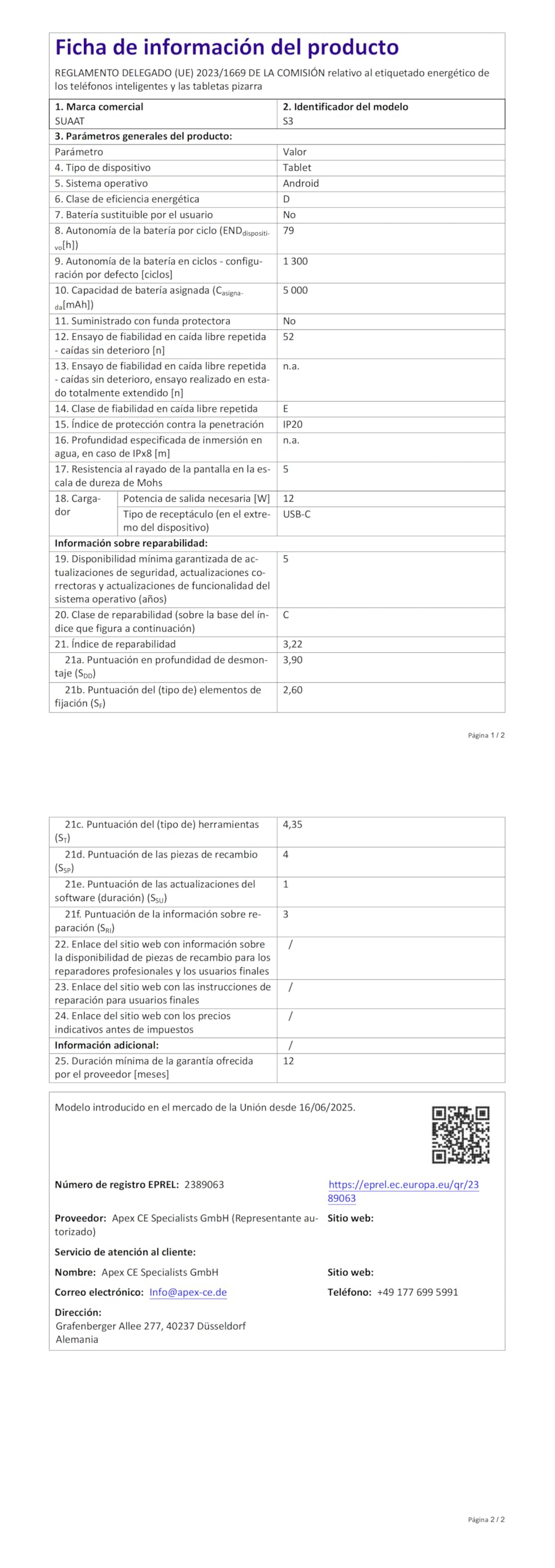 Tablet 10 Pulgadas Android 14 Octa-Core, 20GB RAM + 128GB ROM (1TB TF ...