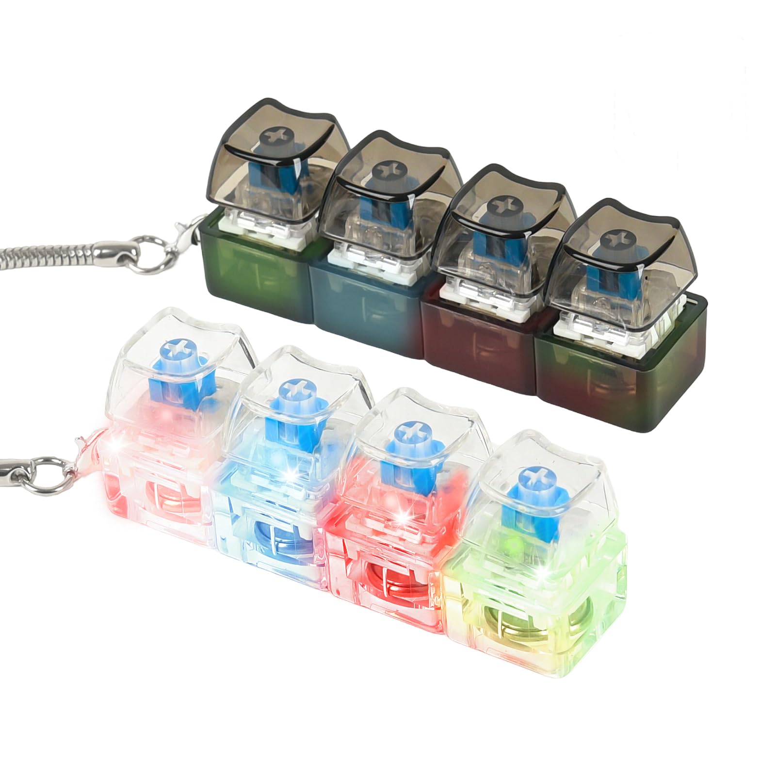 Fidget Clicker 2 Pcs Keyboard S - Cat Paw Keychain Clicker For Stress ...