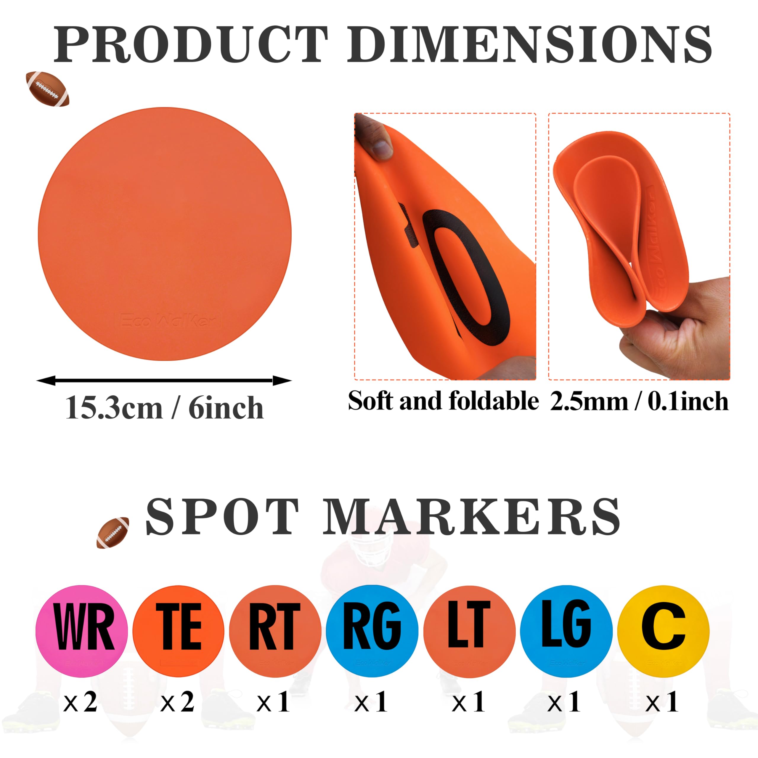 Snapklik.com : Eco Walker Football Spot Markers For Position