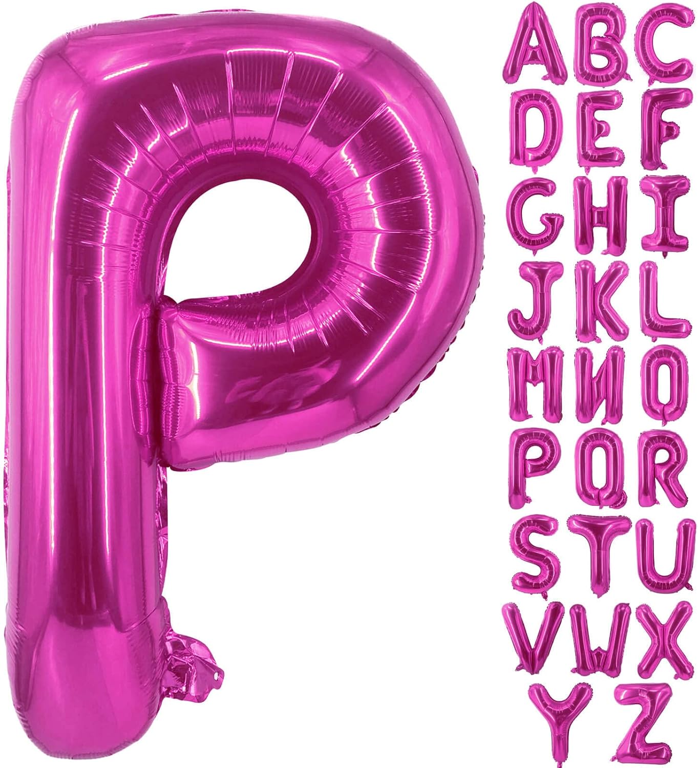Amazon.com: Lovoir 40 Inch Large Hot Pink Letter P Balloons Big Size ...