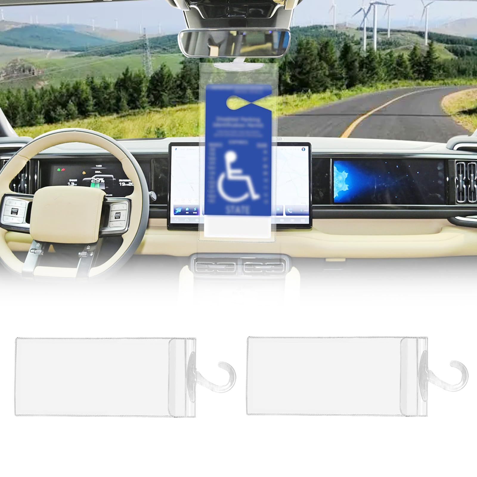 Amazon.com: Ultra Transparent Handicapped Placard Holder with Plastic ...