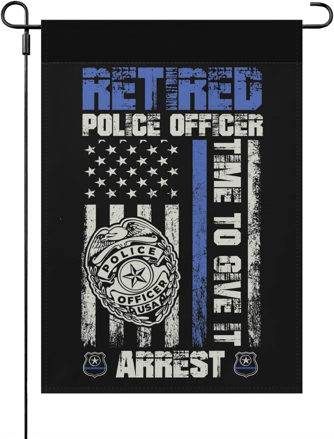 Amazon.com : Garden Flag Retired Police Officer Time To Give It Arrest ...