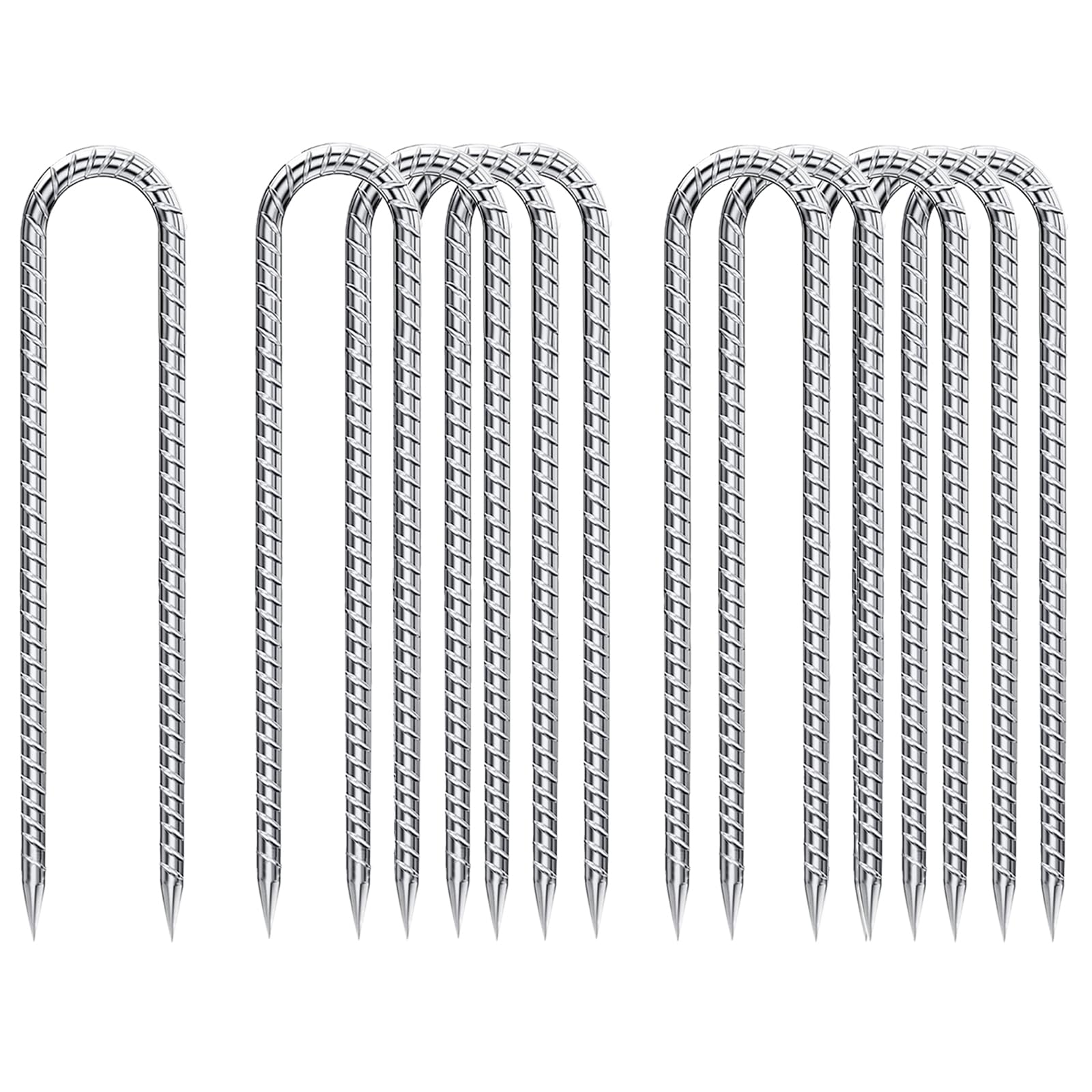 Amazon.com : Rebar-Stakes-12-Inch-Galvanized, U Hook Trampoline Stakes ...