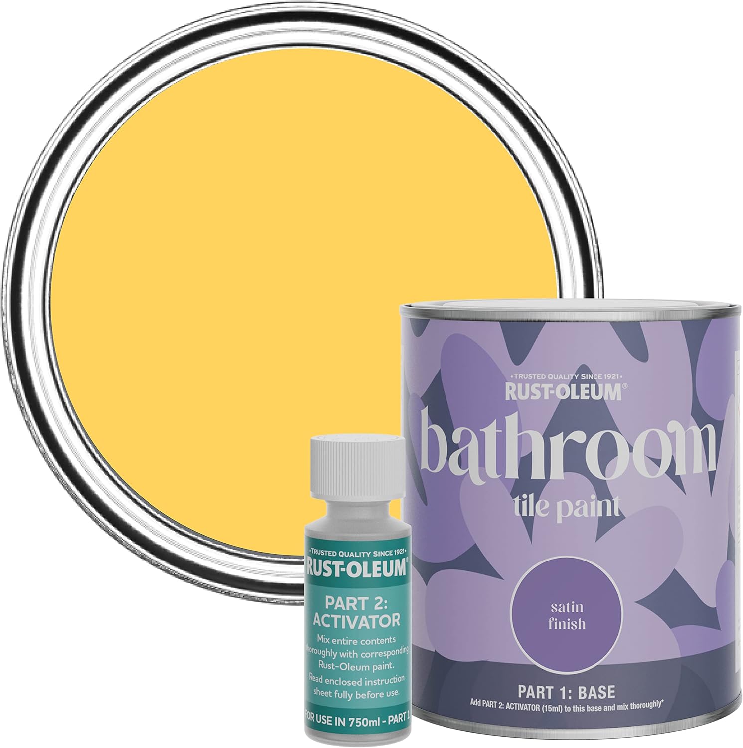 Rust-Oleum Yellow Water-Resistant Bathroom Tile Paint in Satin Finish ...