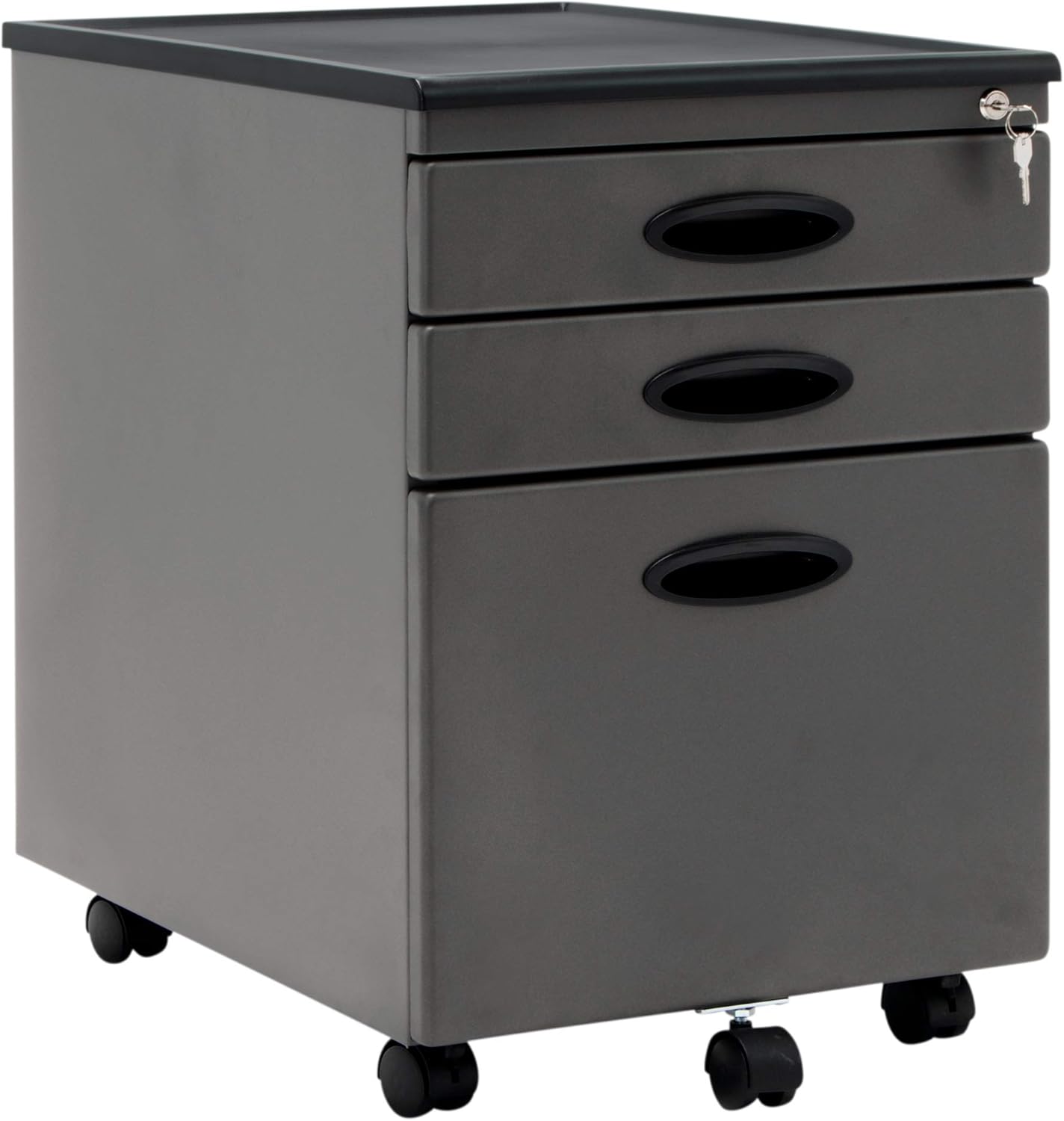 Amazon.com : Calico Designs Metal Full Extension, Locking, 3-Drawer ...