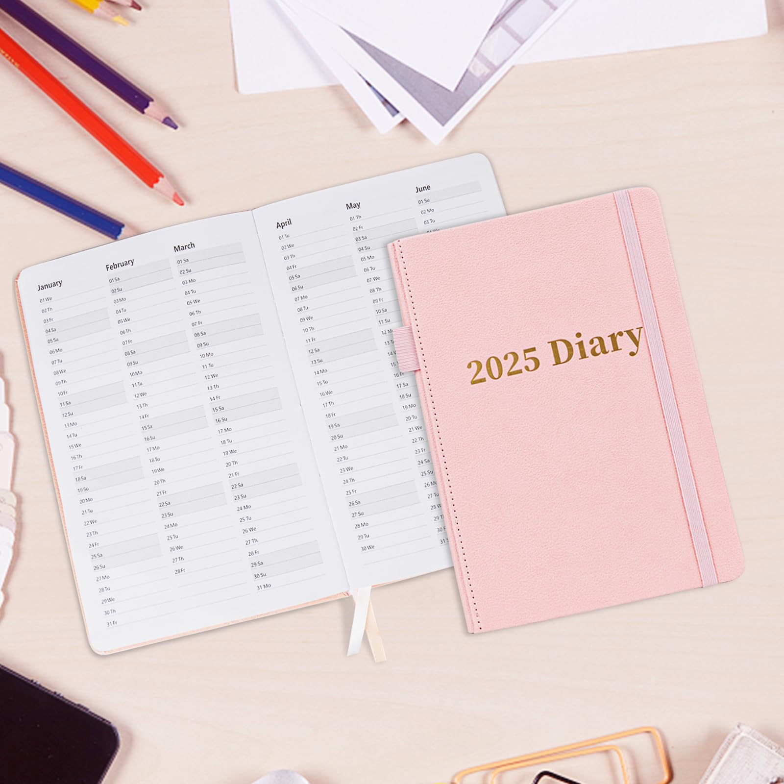 Mezere A5 Diary 2025 Week to View 2025 Planner Diary from January 2025 ...
