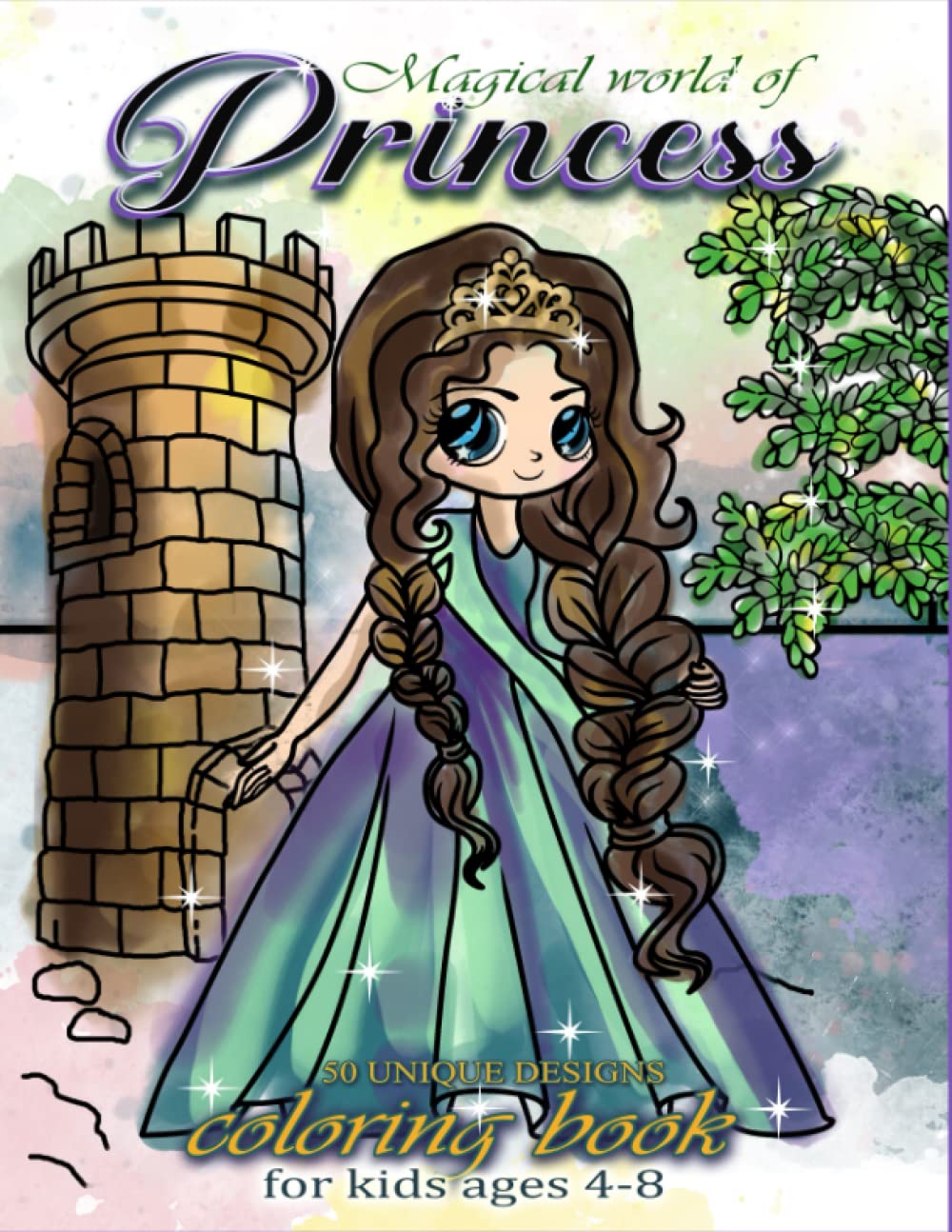 Amazon.com: Magical World of Princess Coloring Book for Kids Age 4-8 ...