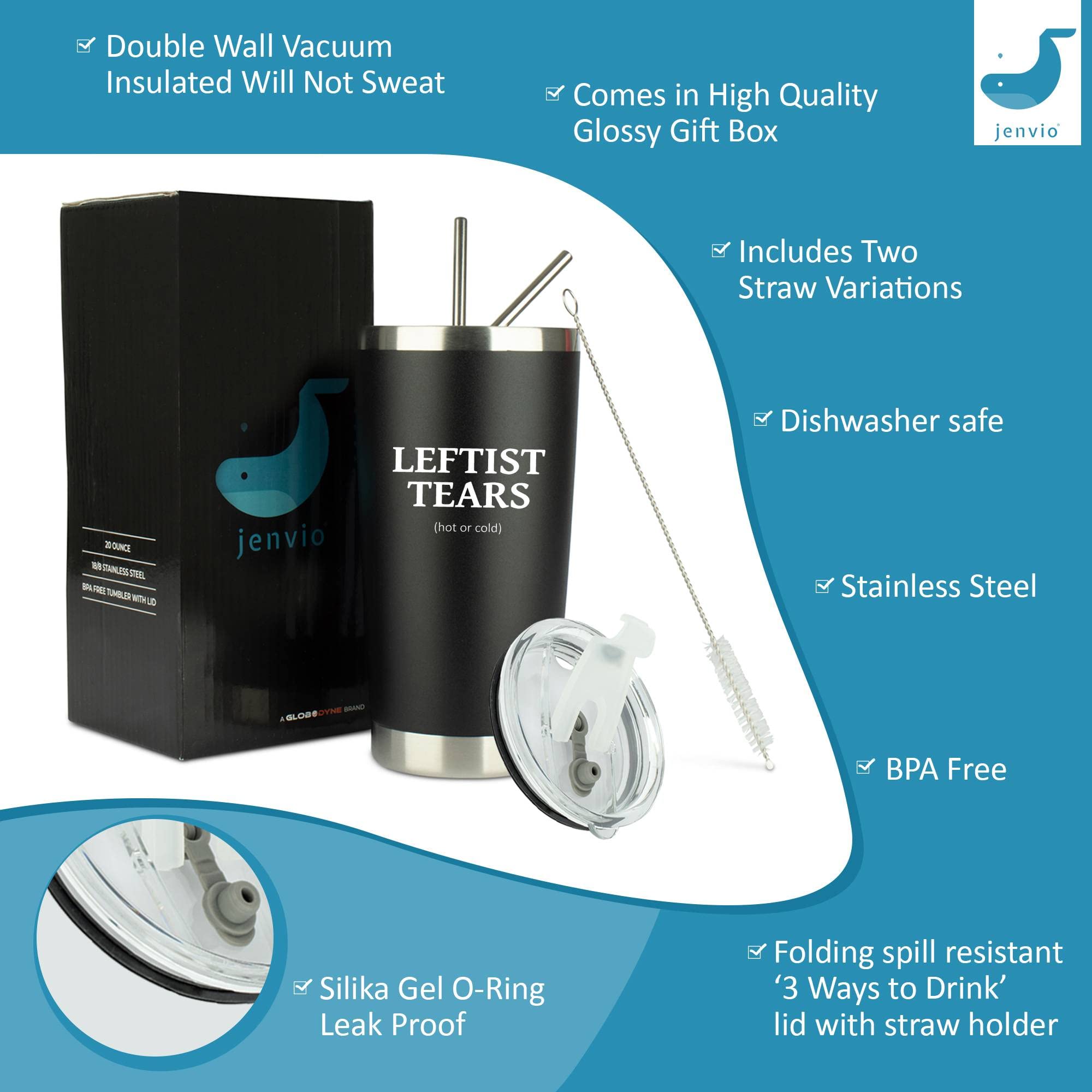 Buy Leftist Tears Tumbler | Stainless Steel Tumbler/Mug with Lid for ...