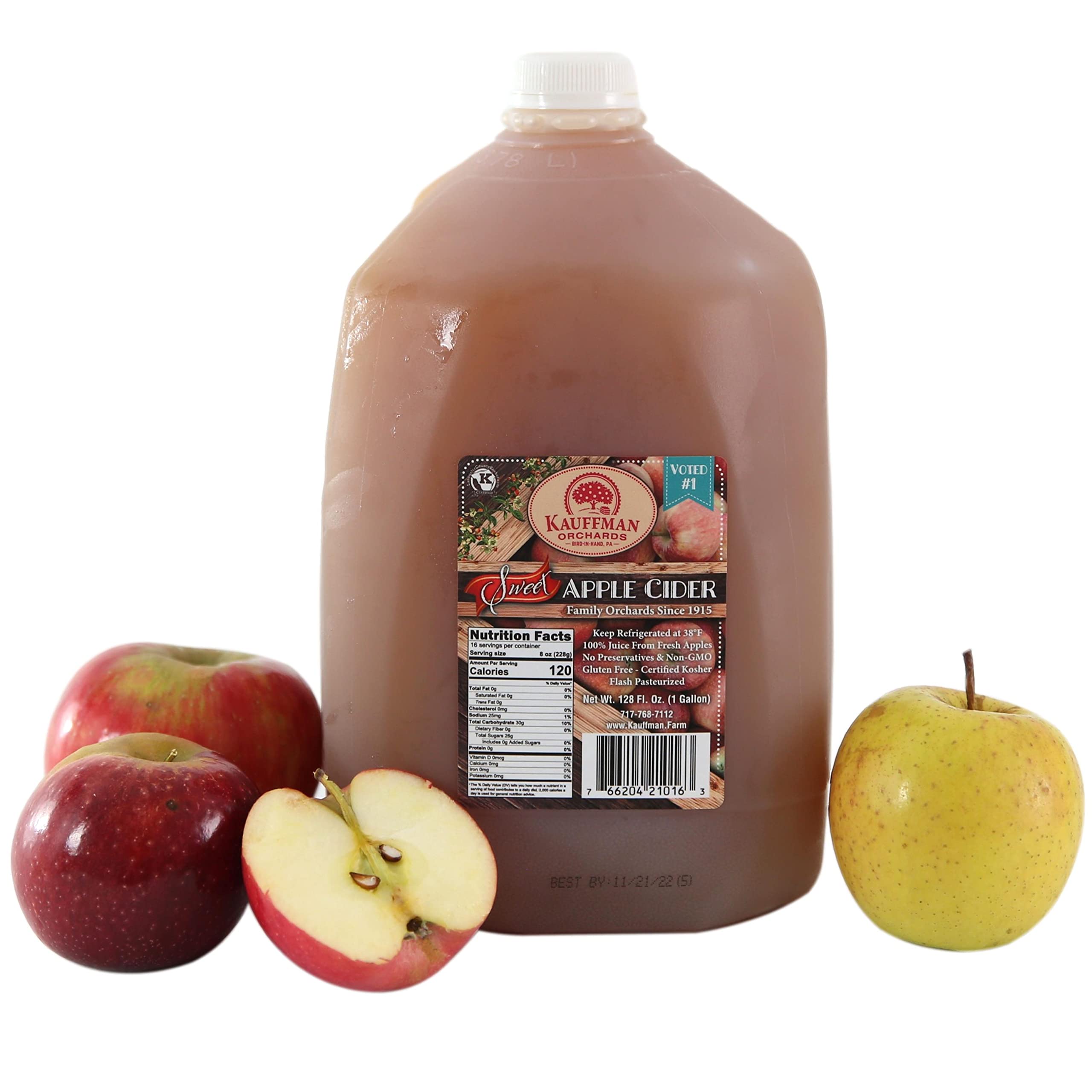 Amazon.com : Kauffman Orchards Fresh Apple Cider, Award-Winning Flavor ...