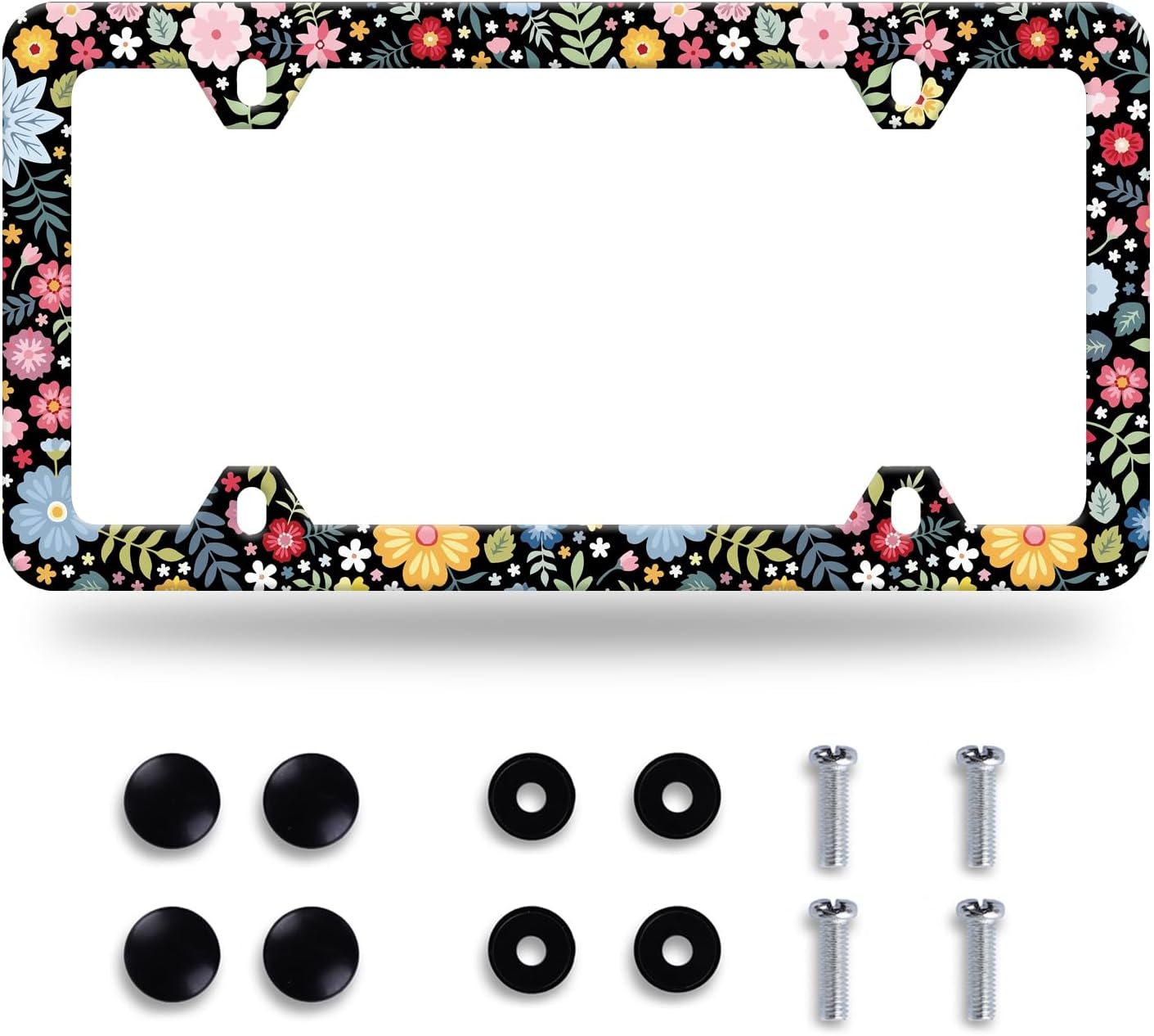 Amazon.com: Eamom Hibiscus License Plate Frame - 2 Pack Hibiscus Floral ...