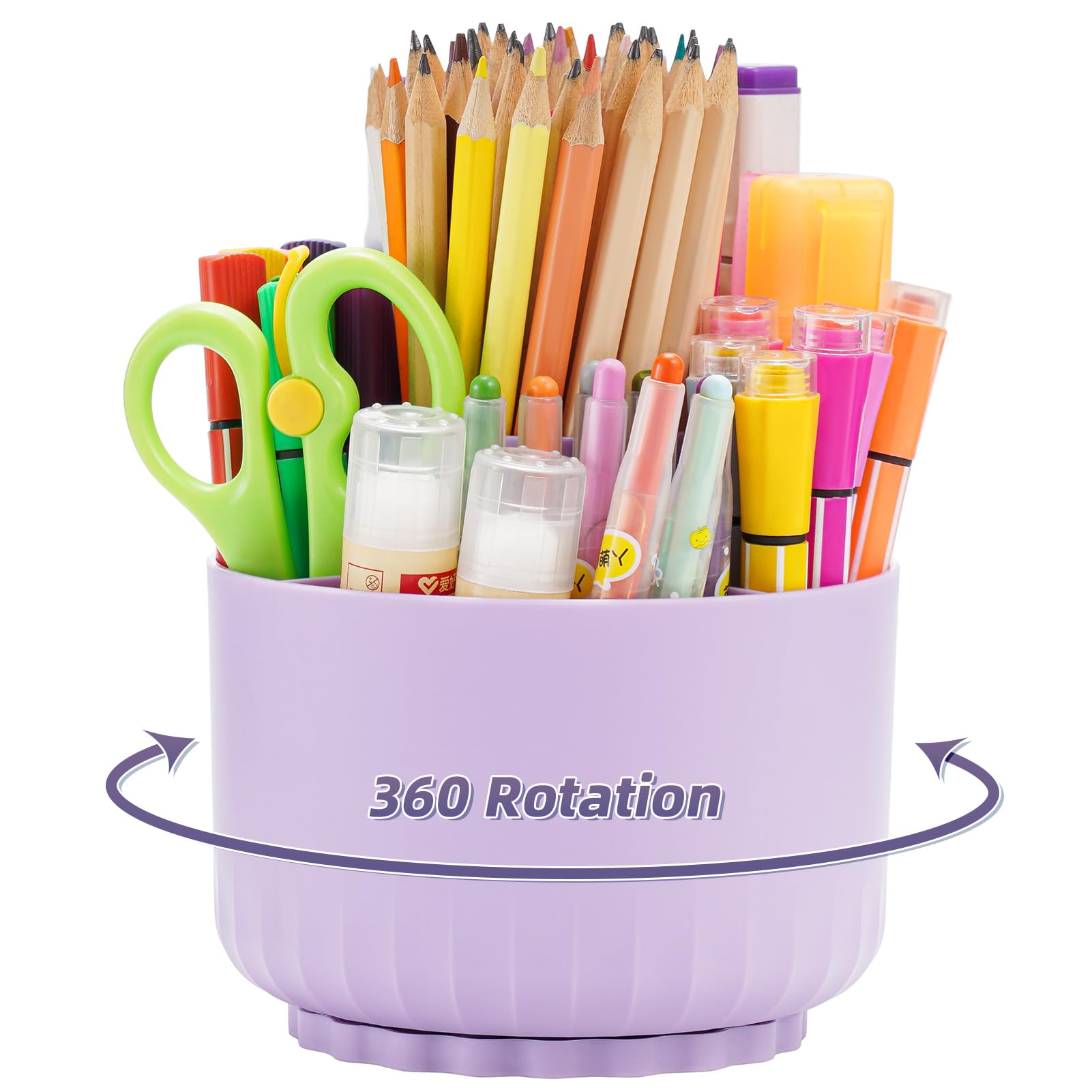 Snapklik.com : Marbrasse Desk Organizer, 360-Degree Rotating Pen Pencil ...