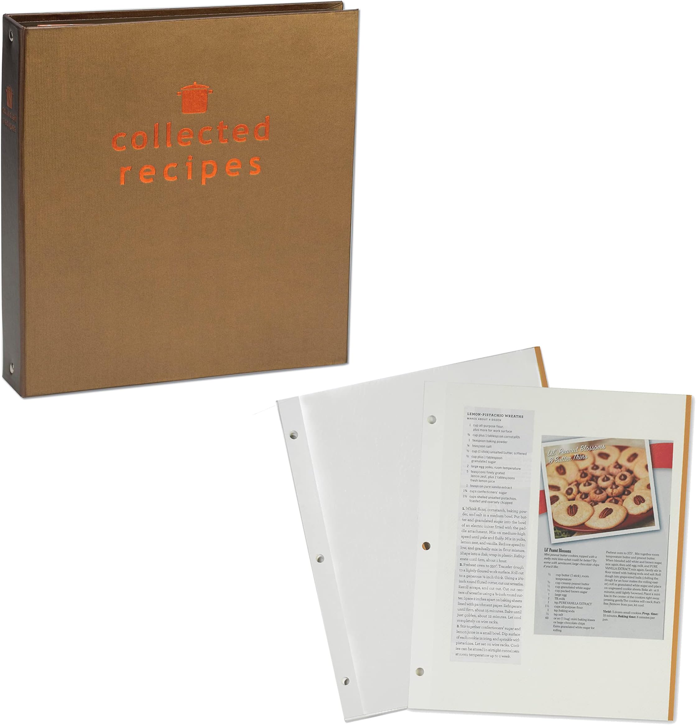 Amazon.com: Magnetic Pages and Copper/Brown Recipe Organizer Binder ...