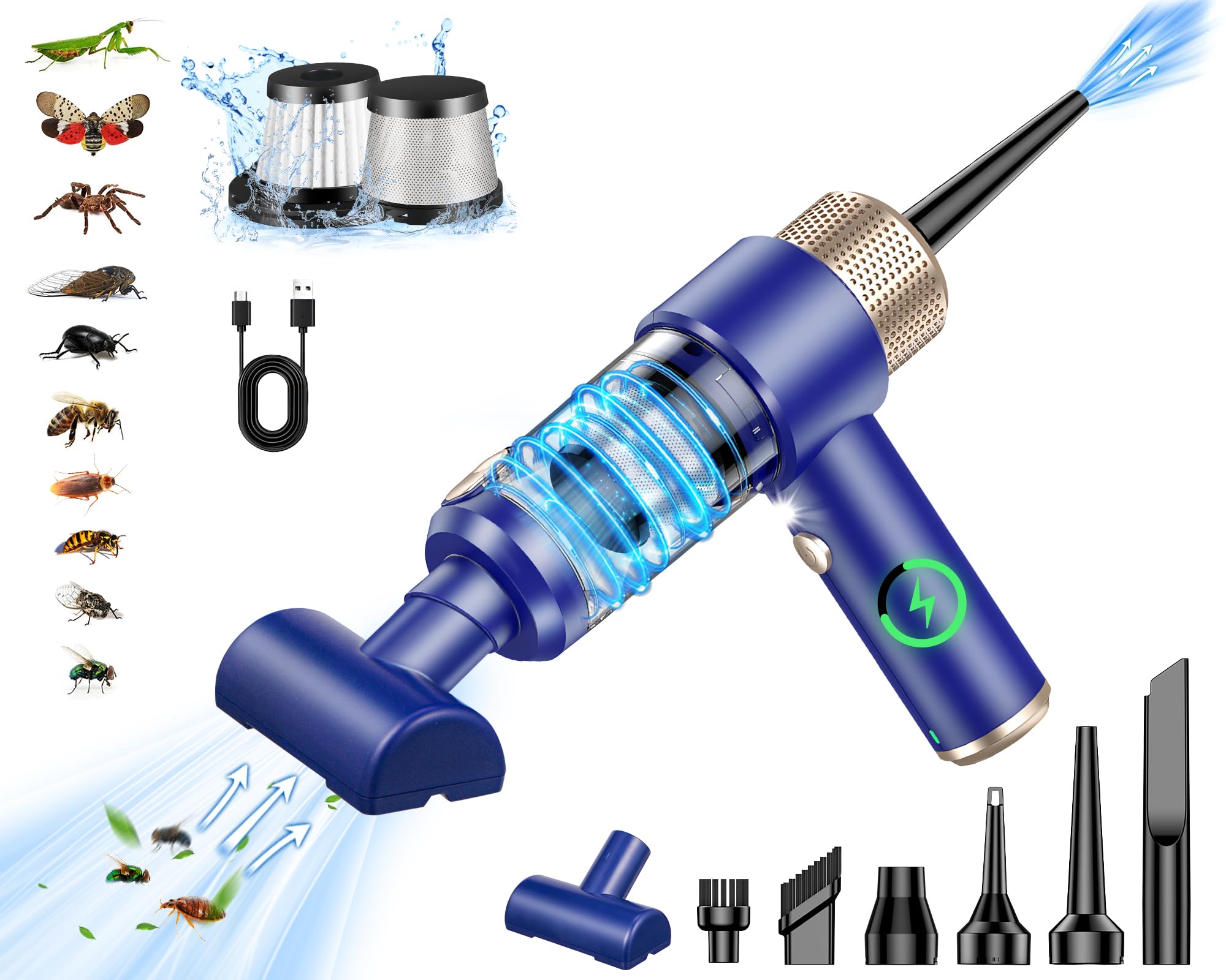 Amazon.com - Jahy2Tech Upgraded Bug Vacuum & Handheld Vacuum Cordless ...