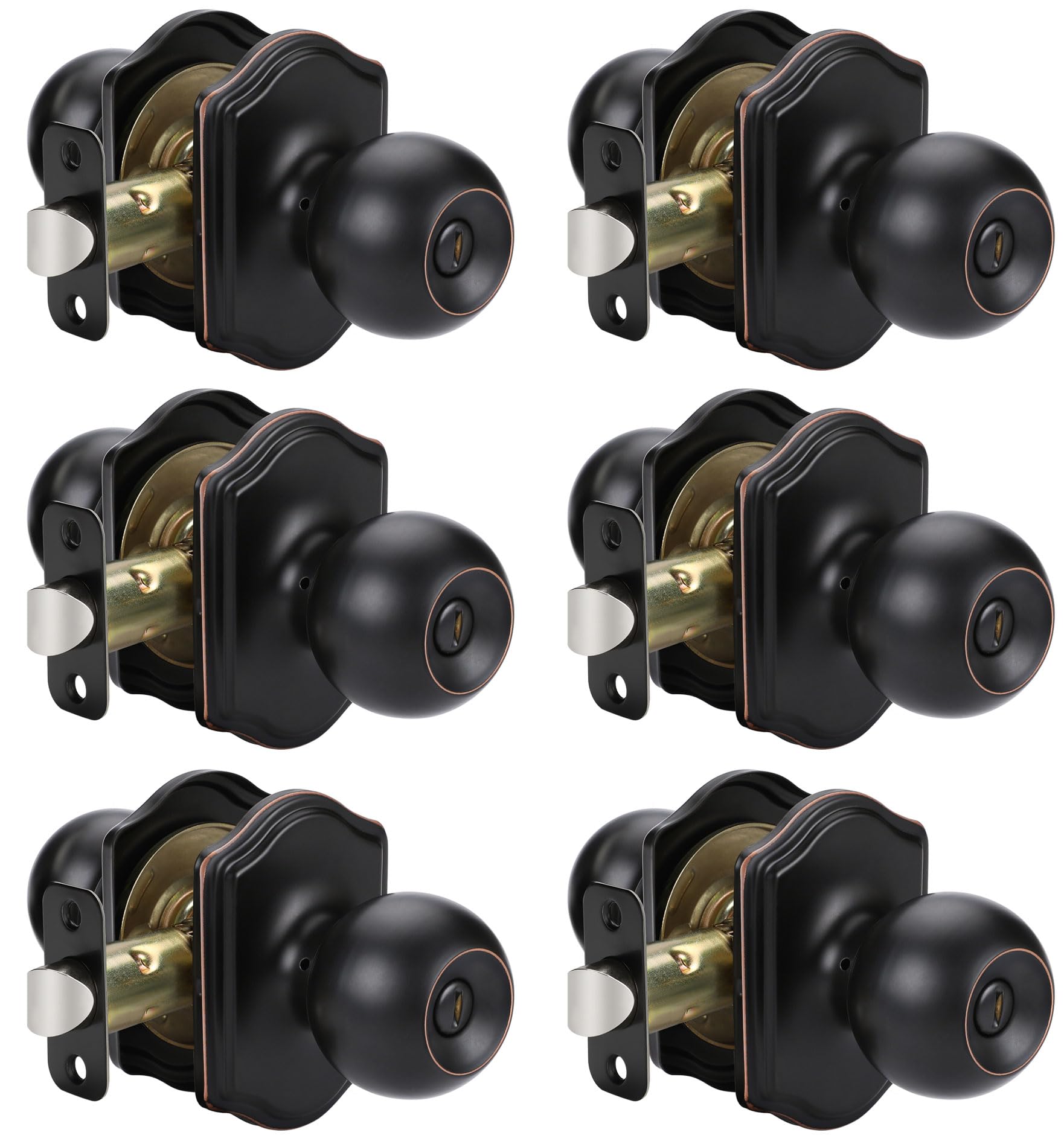 goldenwarm Oil-Rubbed Bronze Door Knobs Interior, Bronze Interior Door ...