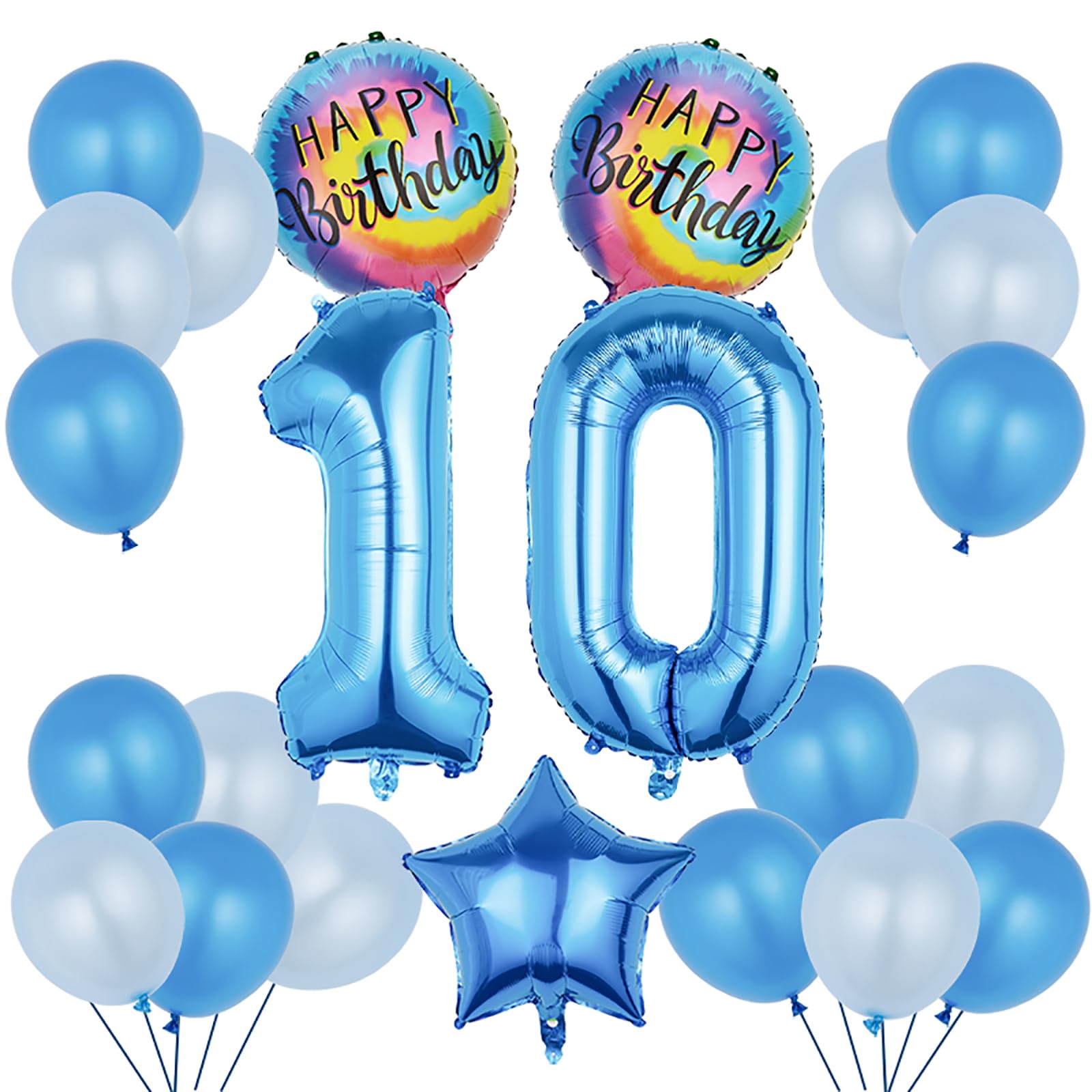 YFHVJTKO 10th Birthday Decorations Supplies - 23 Pcs for 10th Birthday ...