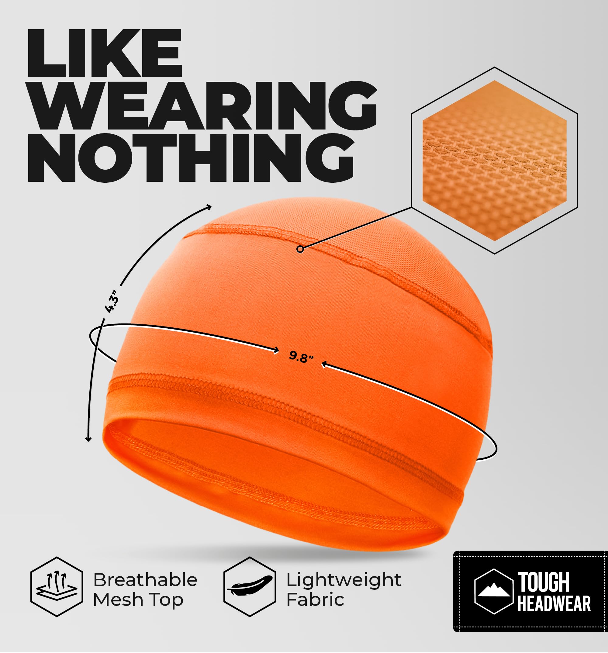 Snapklik.com : Tough Headwear Cooling Skull Cap Helmet Liner For Men