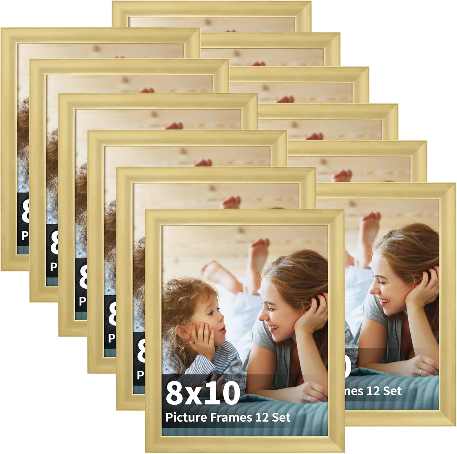 Amazon.com - EYMPEU 8x10 Picture Frames Gold Set of 12 Multi Display ...