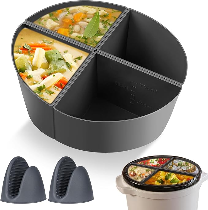 Amazon.com: 4PCS Silicone Slow Cooker Liners for 6QT Crock Pot ...