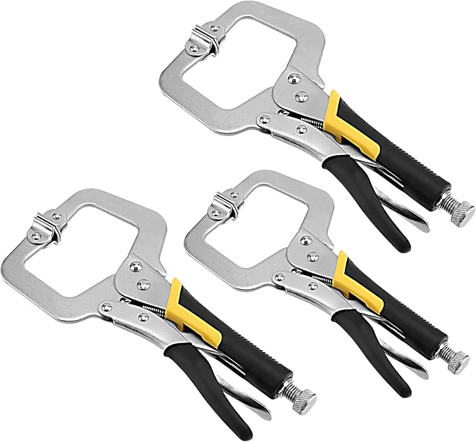 KOHAND 3 Pack C Clamp Locking Pliers 11 Inch/28cm, Adjustable Welding ...