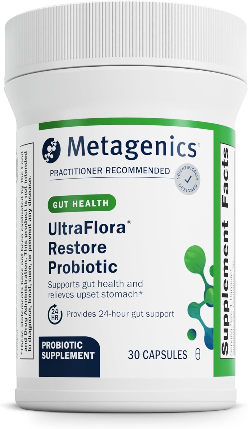 Metagenics UltraFlora Restore Probiotic - Probiotic For Intestinal ...