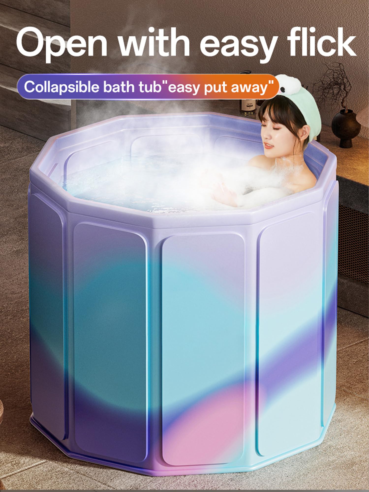 Snapklik.com : 85 Gallon Foldable Portable Bathtub Adult - 31.5"L X 27. ...