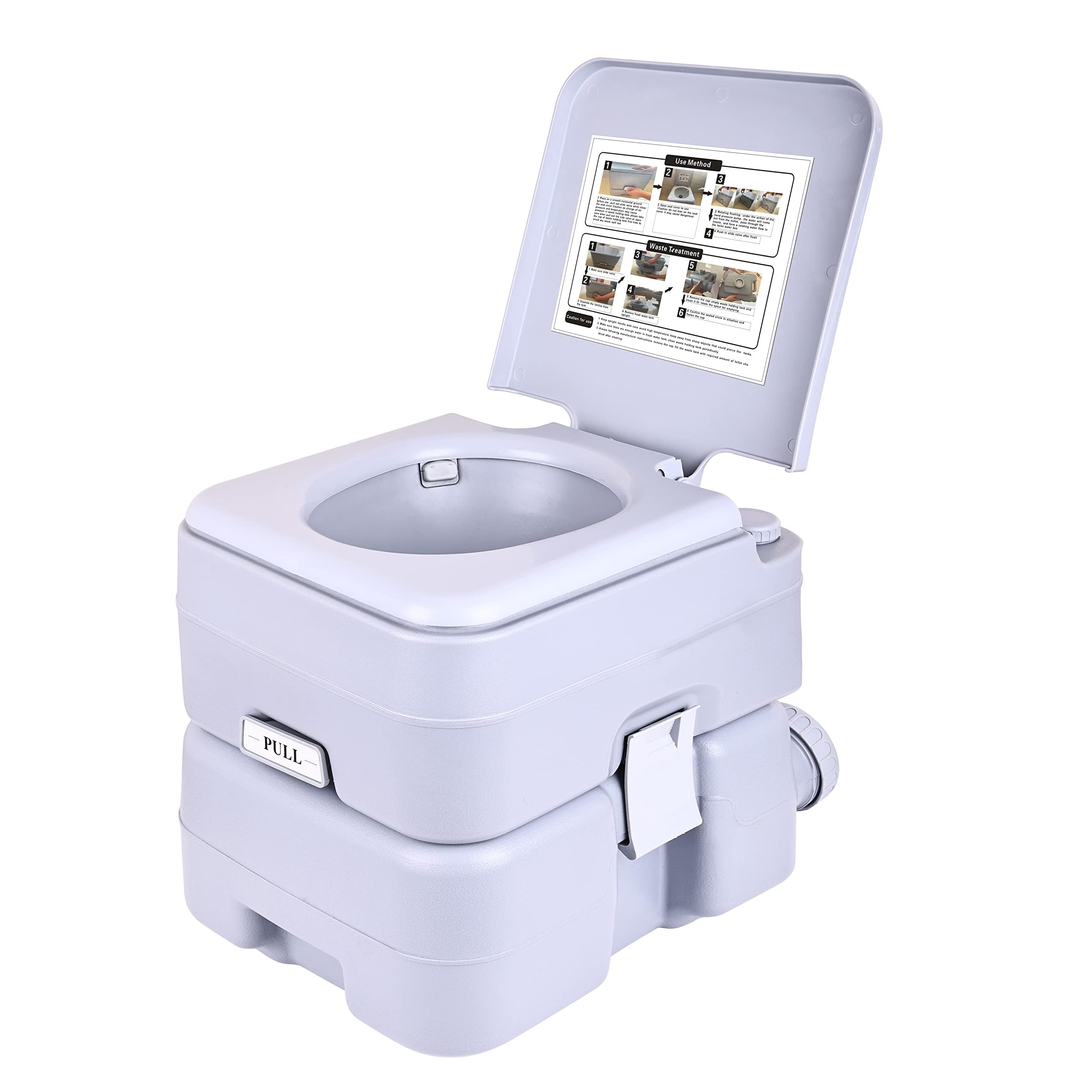 Snapklik.com : ELEVON Portable Toilet Travel RV Potty,5.3 Gallon Large ...