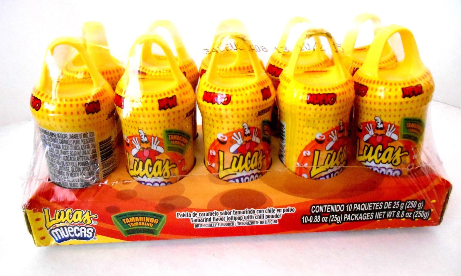 Amazon.com : Lucas Muecas Tamarindo Flavor Lollipop with Chili Powder ...