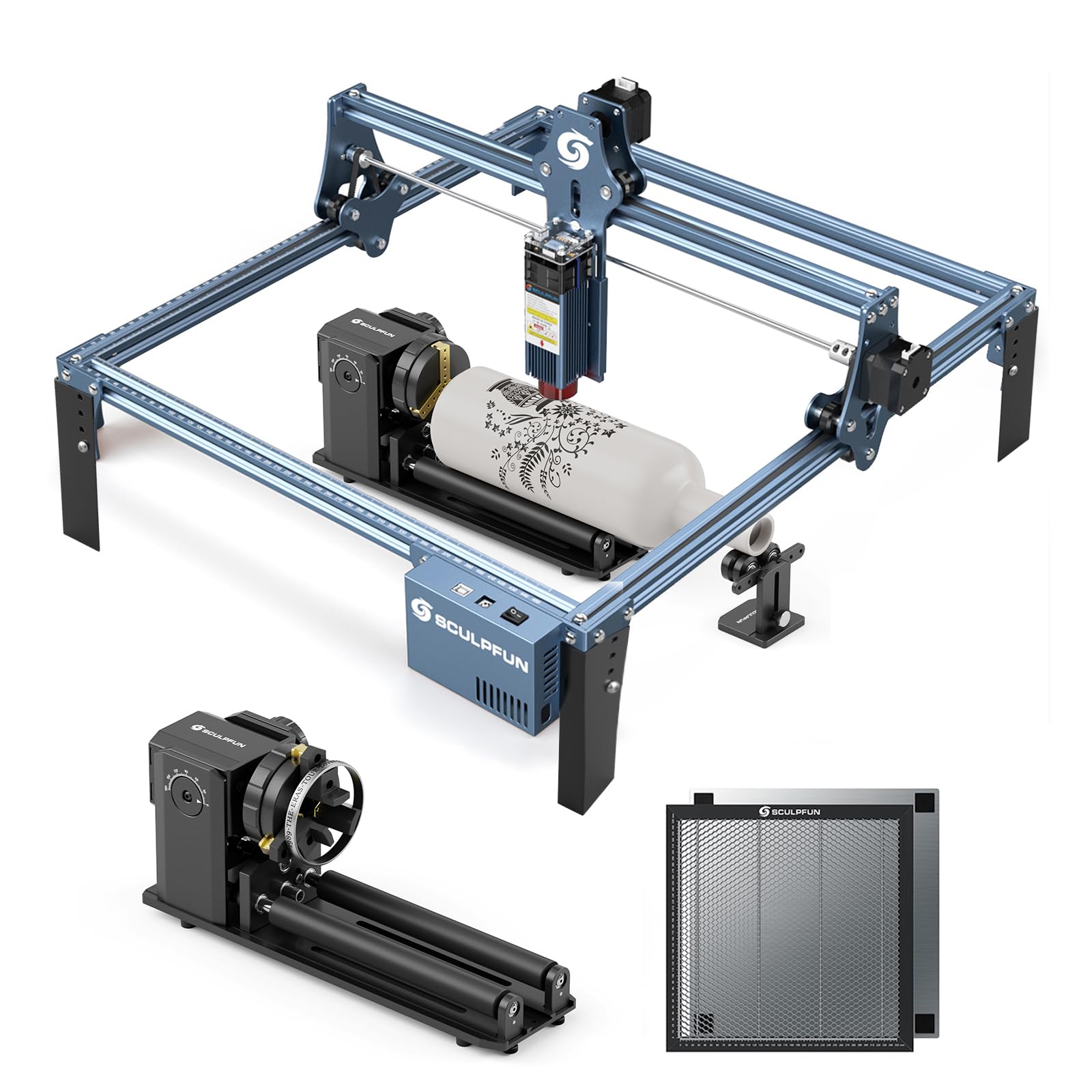 Buy SCULPFUNS9 La-ser Engraving Machine with RA Pro Max Multifunction ...