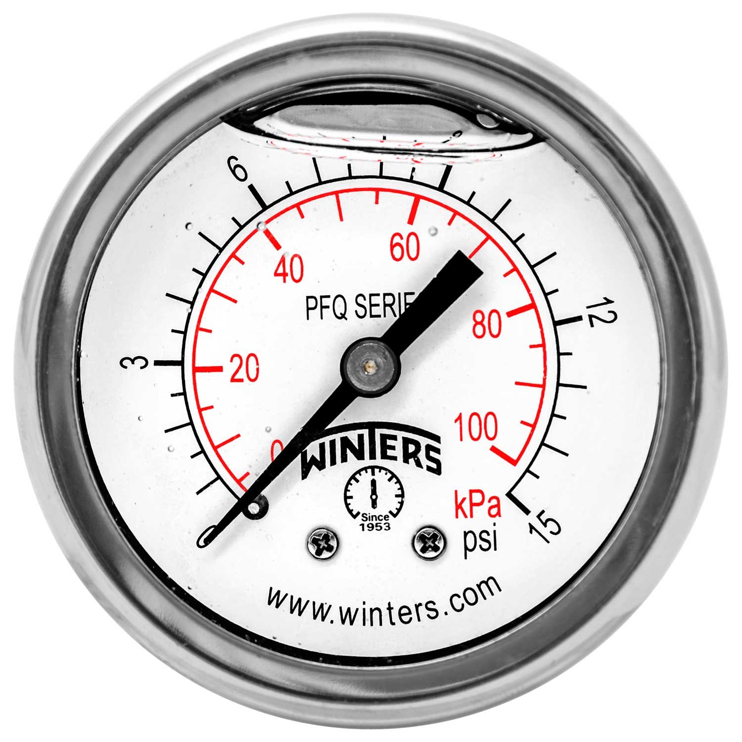 Buy Winters PFQ Series Stainless Steel 304 Dual Scale Liquid Filled ...