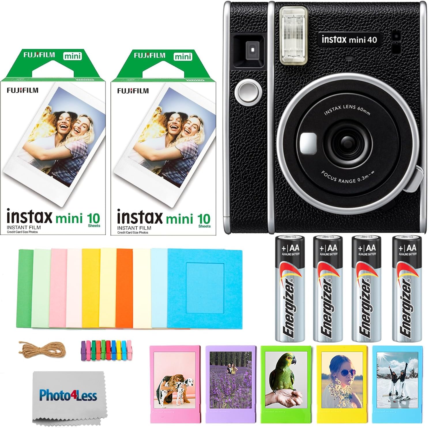 Amazon.com : Fujifilm Instax Wide 300 Instant Film Camera (Black) and ...