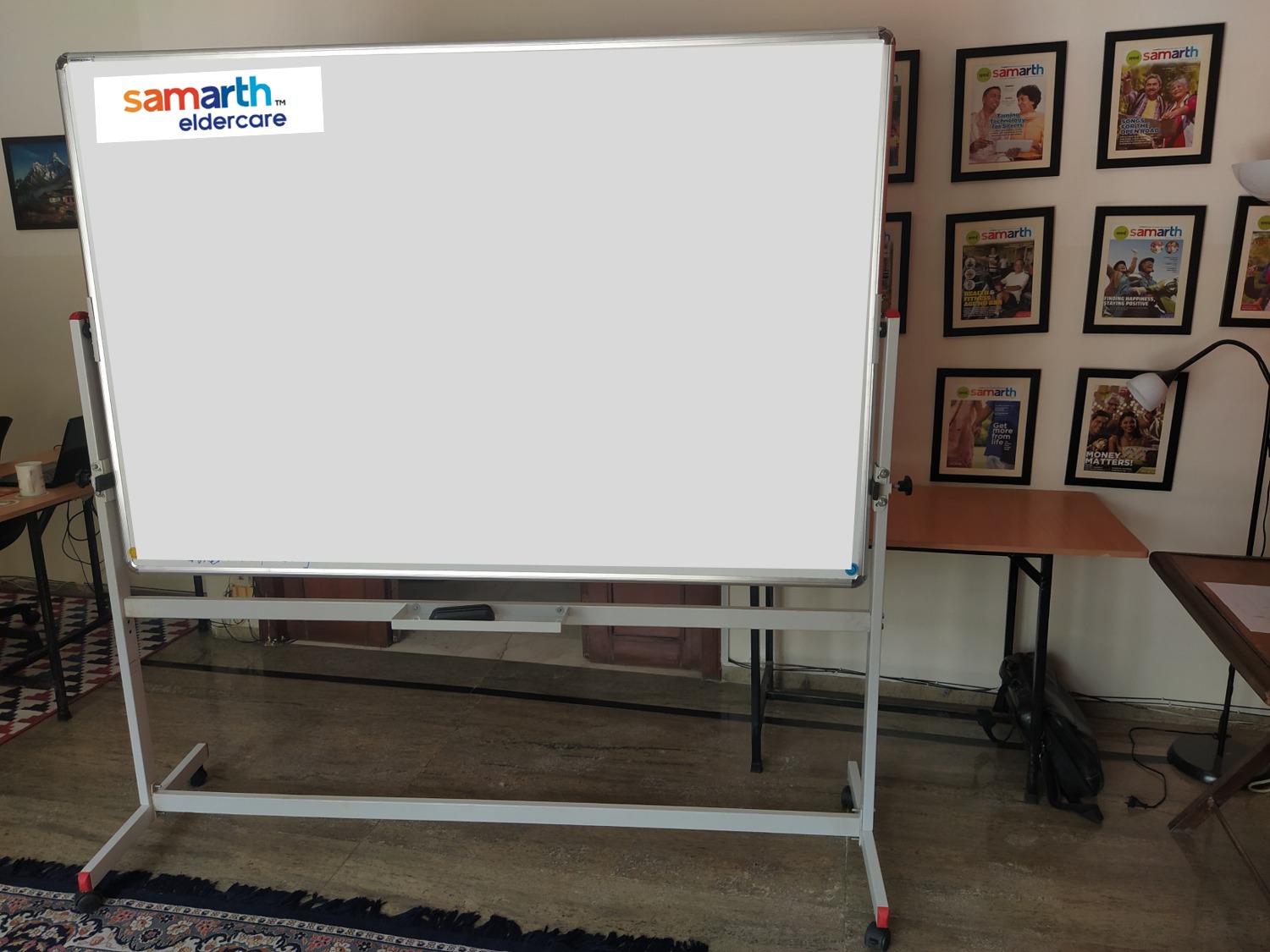 Nechams® Ultima Double-Sided Magnetic Dry-Erase Mobile White Marker ...