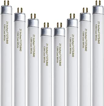 21 Inch T5 Fluorescent Light Bulb 13 Watt F13T5/CW Compatible for ...