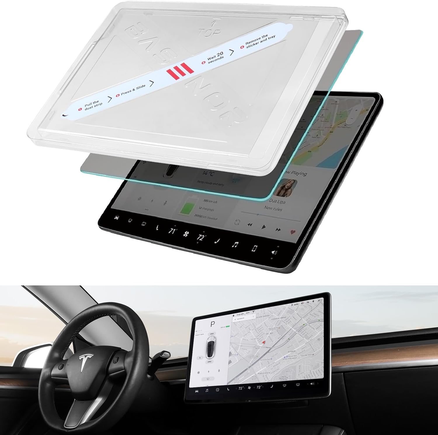 BASENOR Tesla Model Y Model 3 Schermo Protettore Opaco Controllo ...