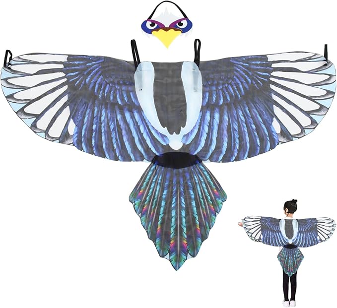 Kids Bird Wings Halloween Eagle Bird Wings Masks Halloween Cosplay ...