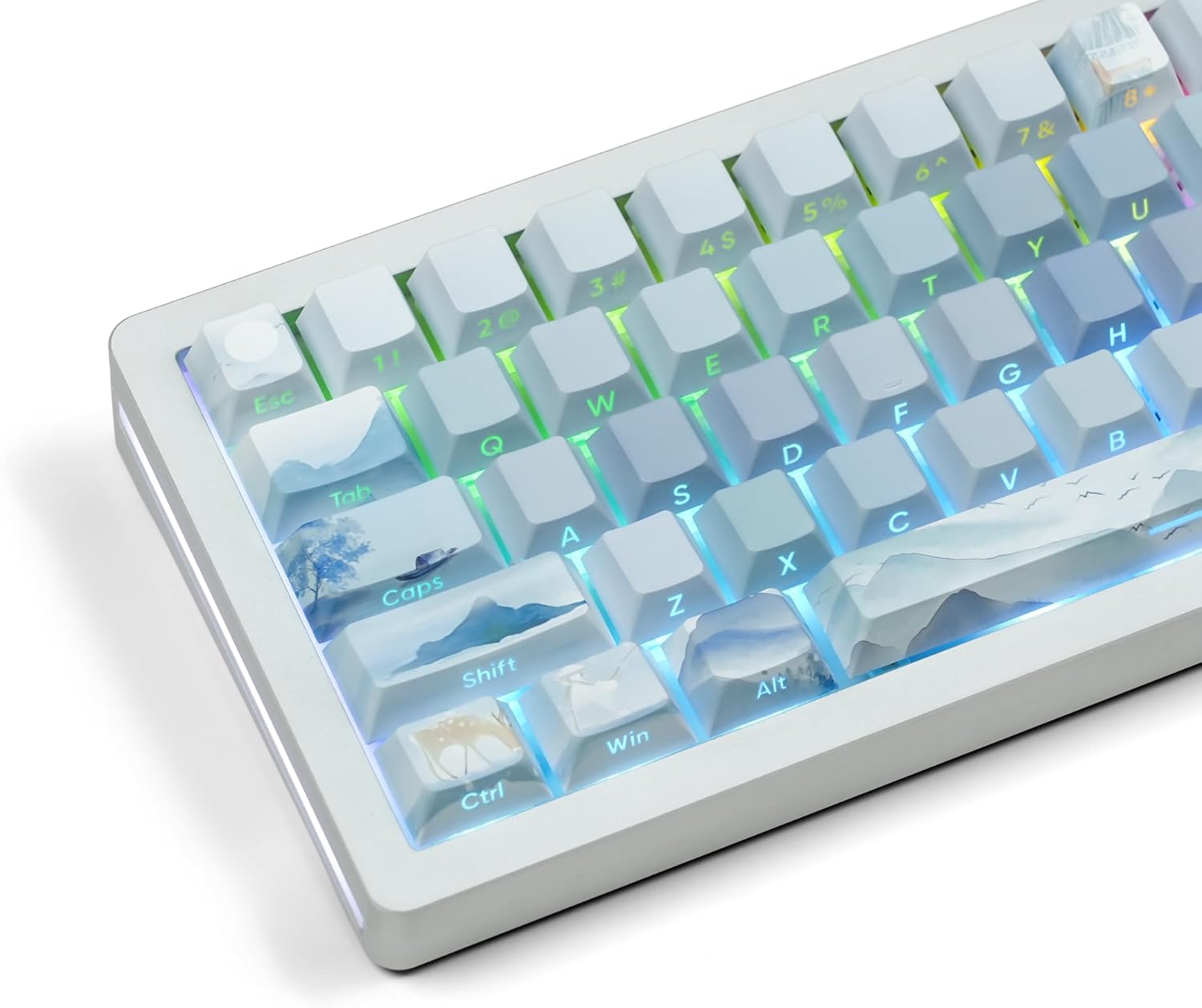 Amazon.com: PBT Double Shot keycaps Set,Side Printed/Shine Throug ...
