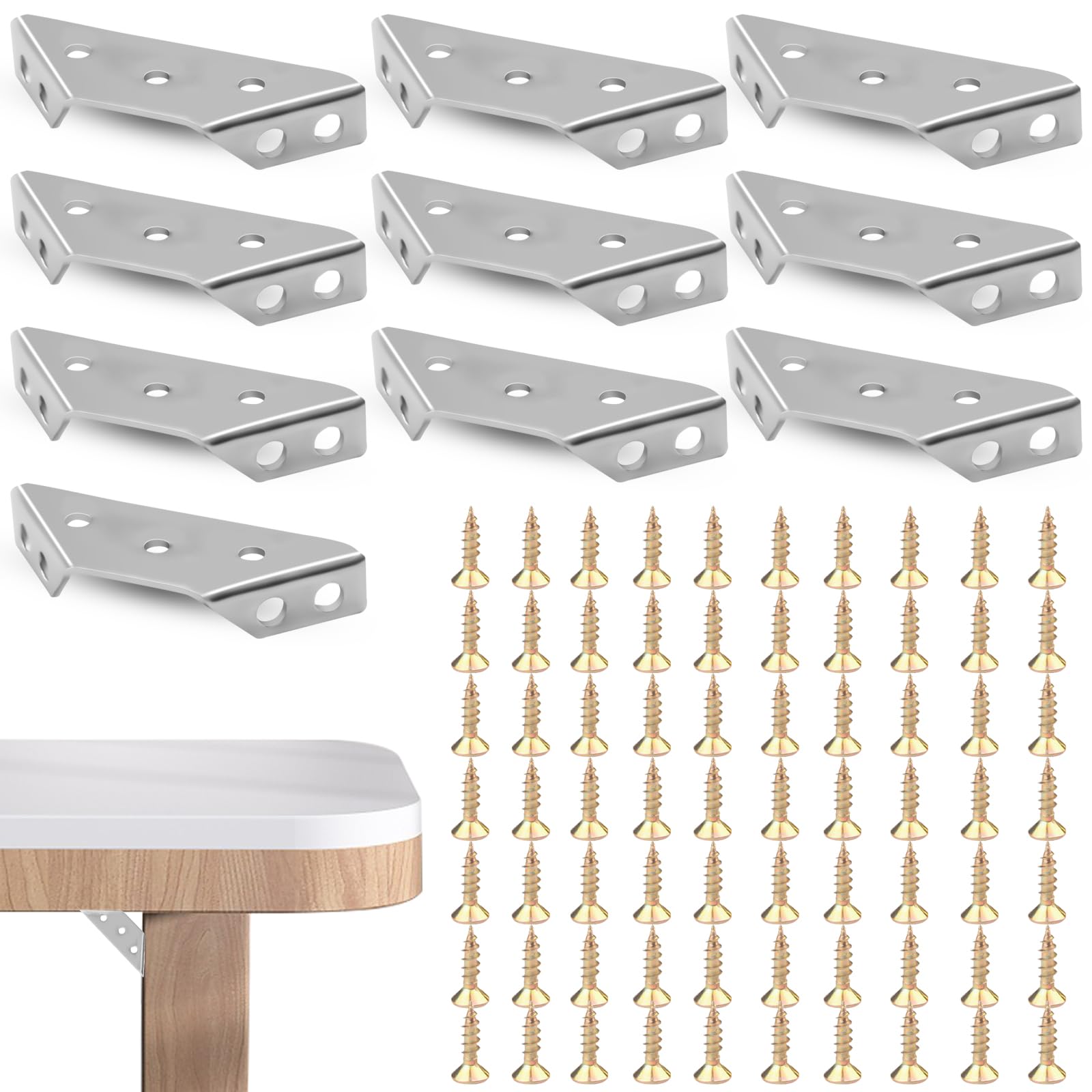 Amazon.com: 10Pcs Universal Stainless Steel Furniture Corner Connector ...