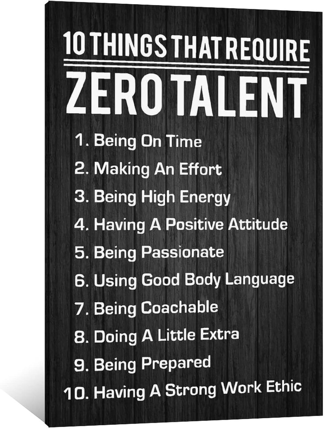 Amazon.com: Classic Poster 10 Things That Require Zero Talent ...