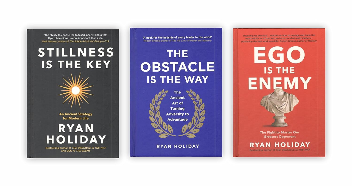 Ryan Holiday 3 Books Collection Set (Ego is the Enemy, The Obstacle is ...