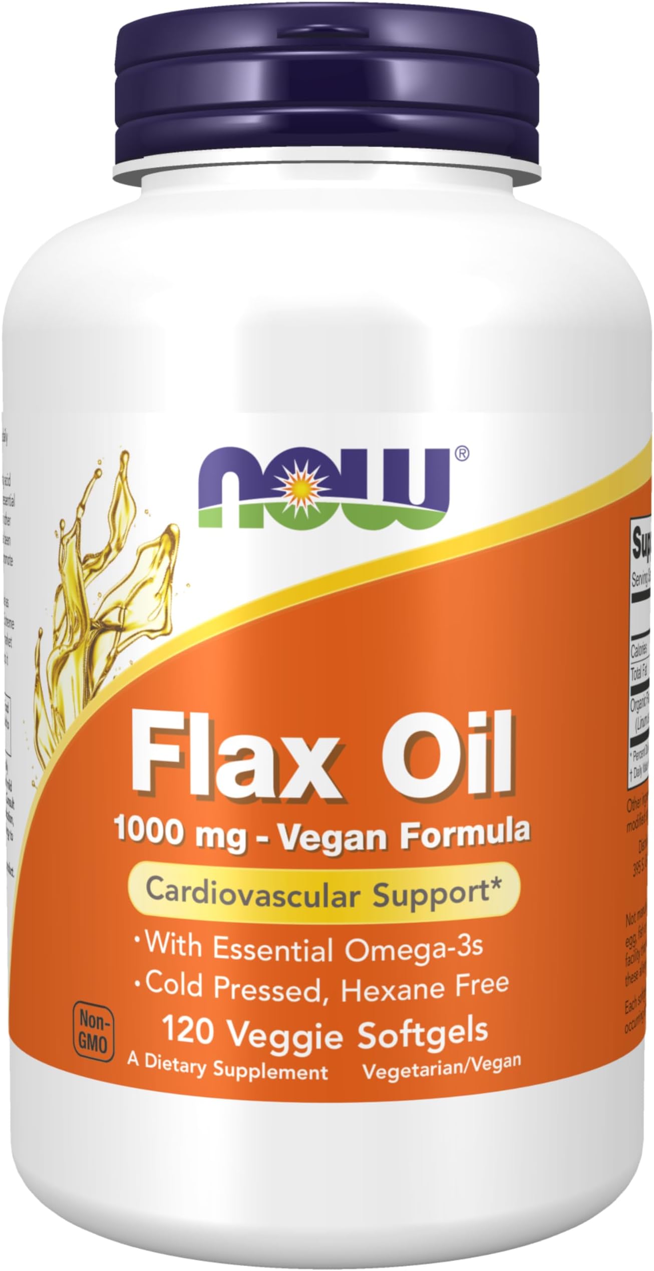 Amazon.com: NOW Foods Supplements, Flax Oil 1000 mg with Essential ...