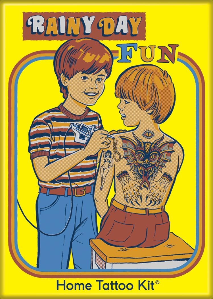 Amazon.com: Ata-Boy Steven Rhodes Rainy Day Fun 2.5" X 3.5" Magnets for ...