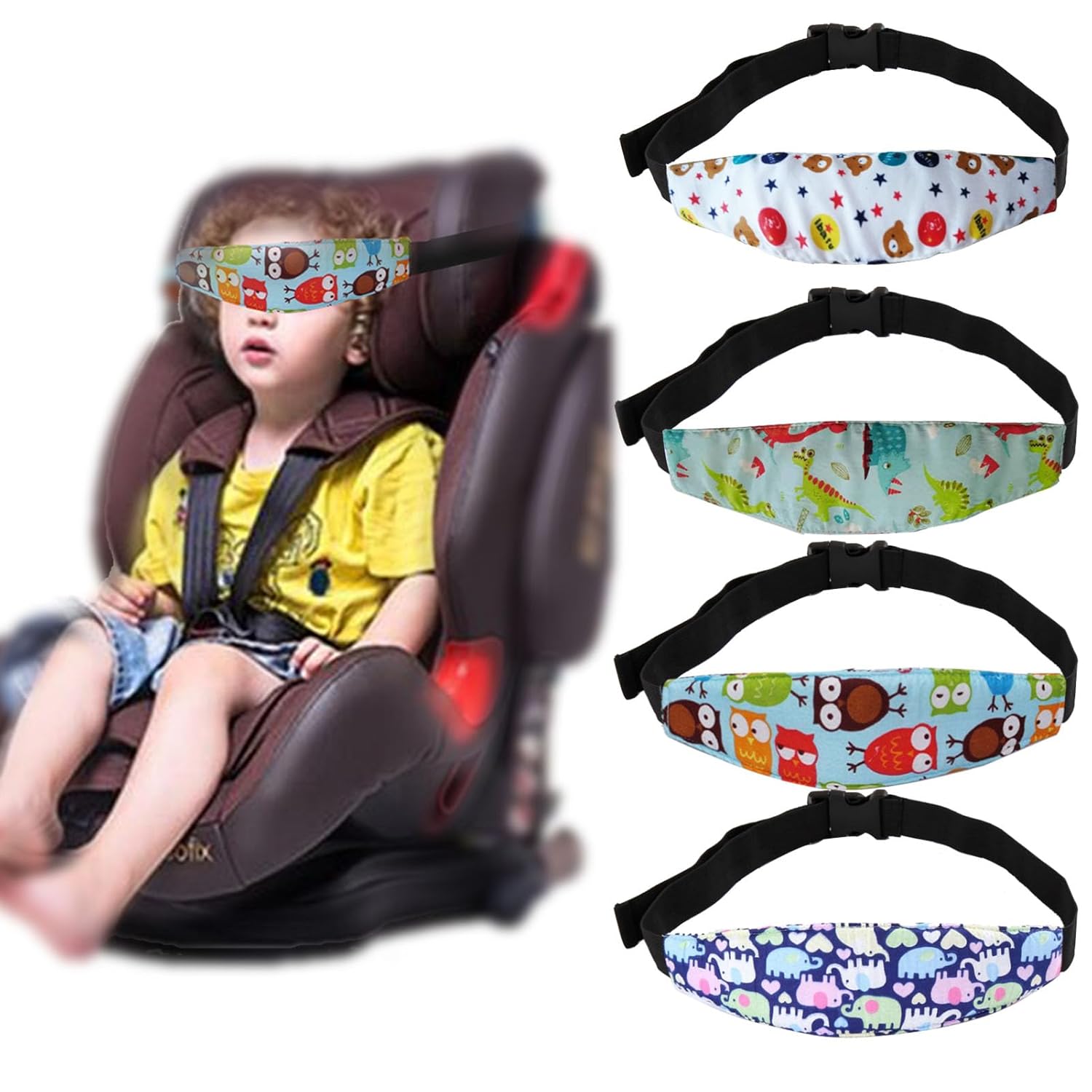 Amazon.com: YSLSLOO 4 Pieces Baby Head Support for Car,Head Support ...
