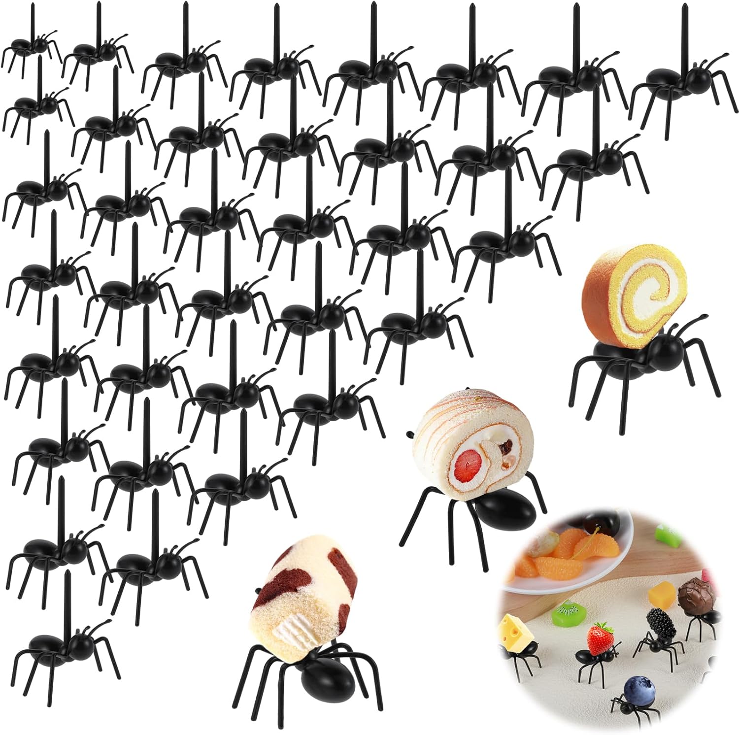 Amazon.com | 36Pcs Ant Toothpicks, Reusable Food Picks for Bug Birthday ...