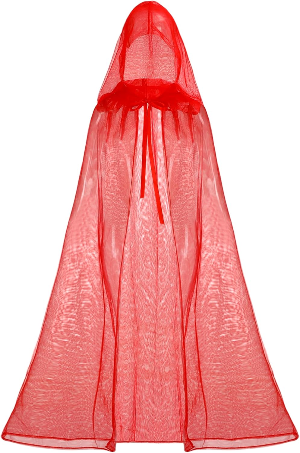 Amazon.com: Fourluoo Halloween Full Length Hooded Cloak, Ghost Sheer ...