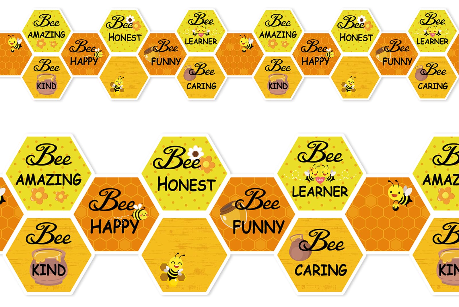Amazon.com: JarThenaAMCS 32.8Ft Bee Bulletin Board Border Yellow Orange ...