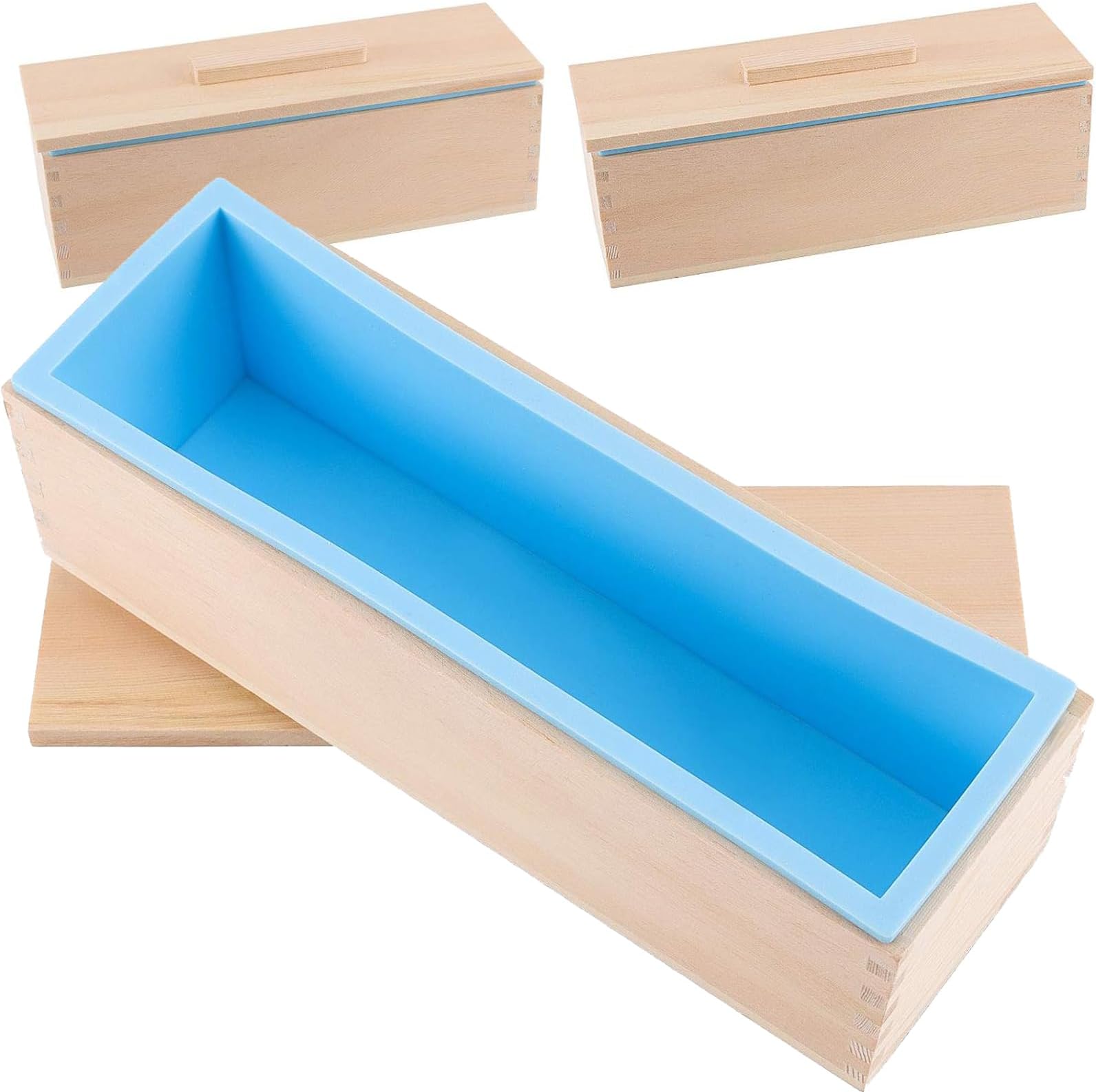 Amazon.com: 3 Set 42 Oz Blue Silicone Soap Loaf