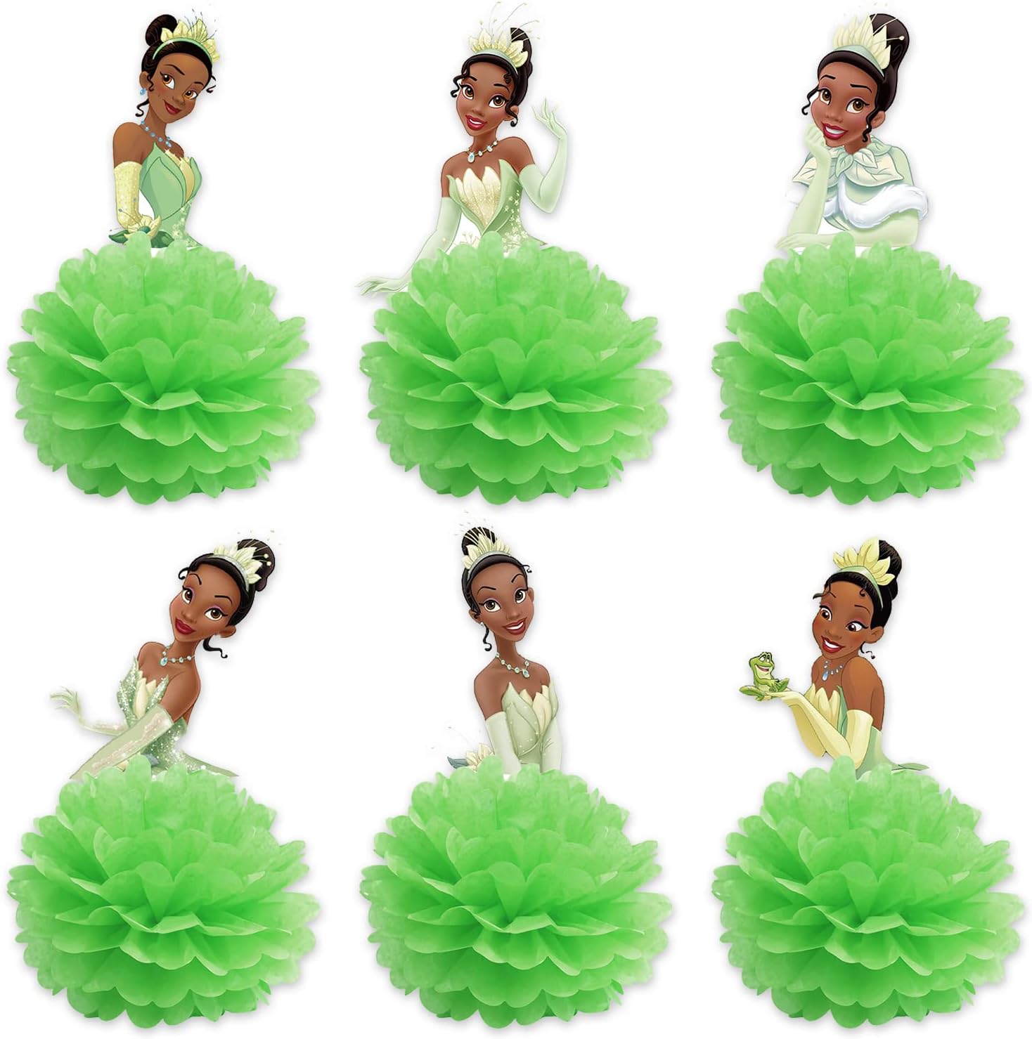 Amazon.com: 6 PCS Princess Tiana Paper Centerpieces Party Supplies ...