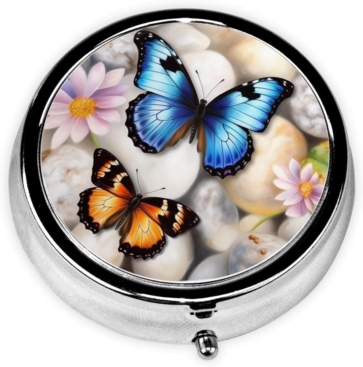 Amazon.com: Butterfly Stone Embroidery Paintings(1) Print Round Pill ...
